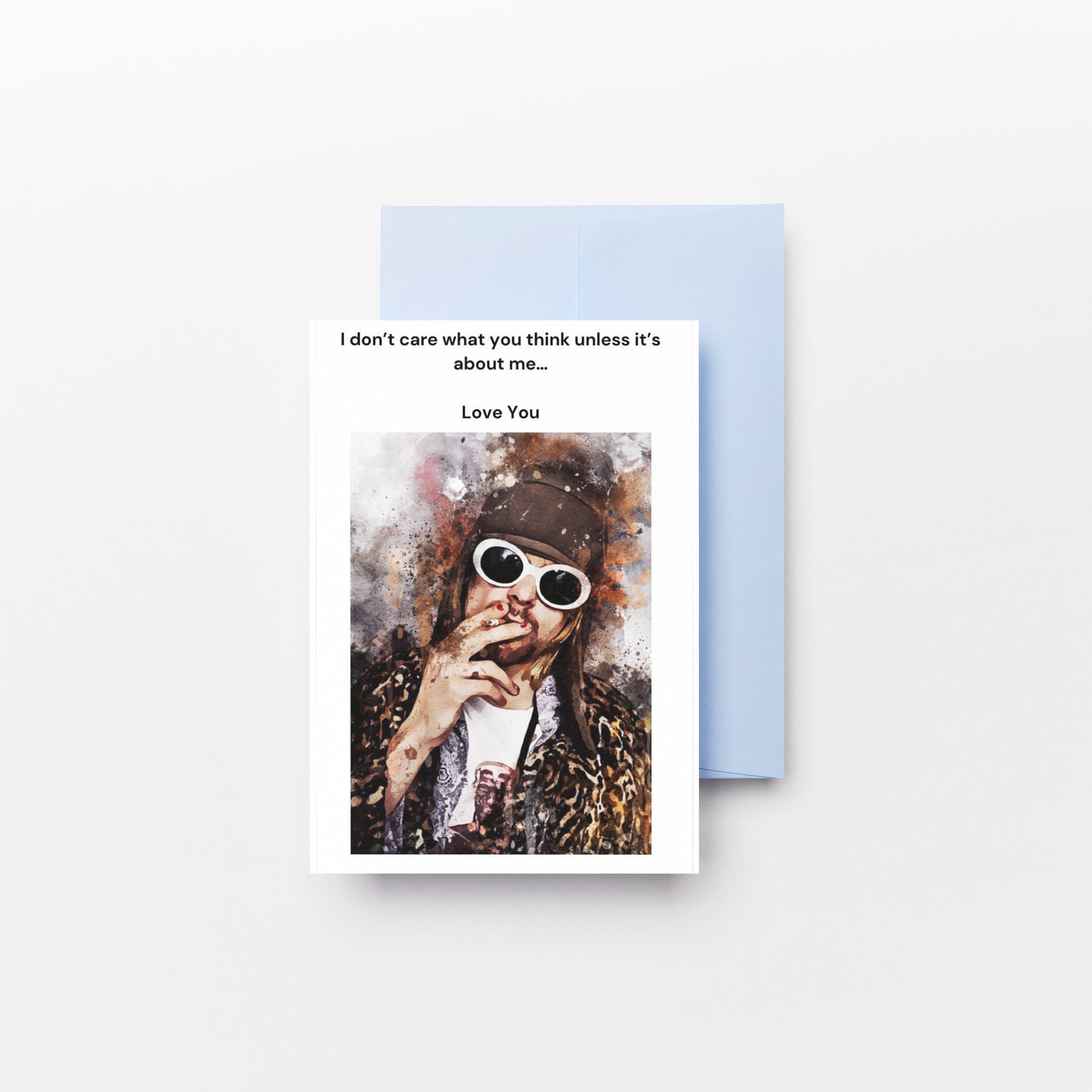 Misc. Kurt Cobain Cards Handmade Cards Greeting Card Kurt Cobain ...