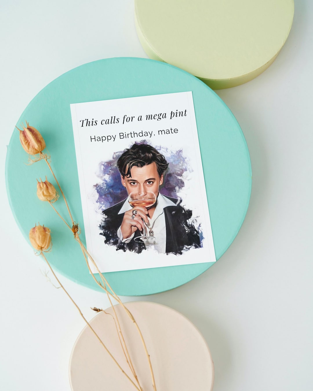 Misc. Johnny Depp Happy Birthday Cards Handmade Birthday Card Greeting ...