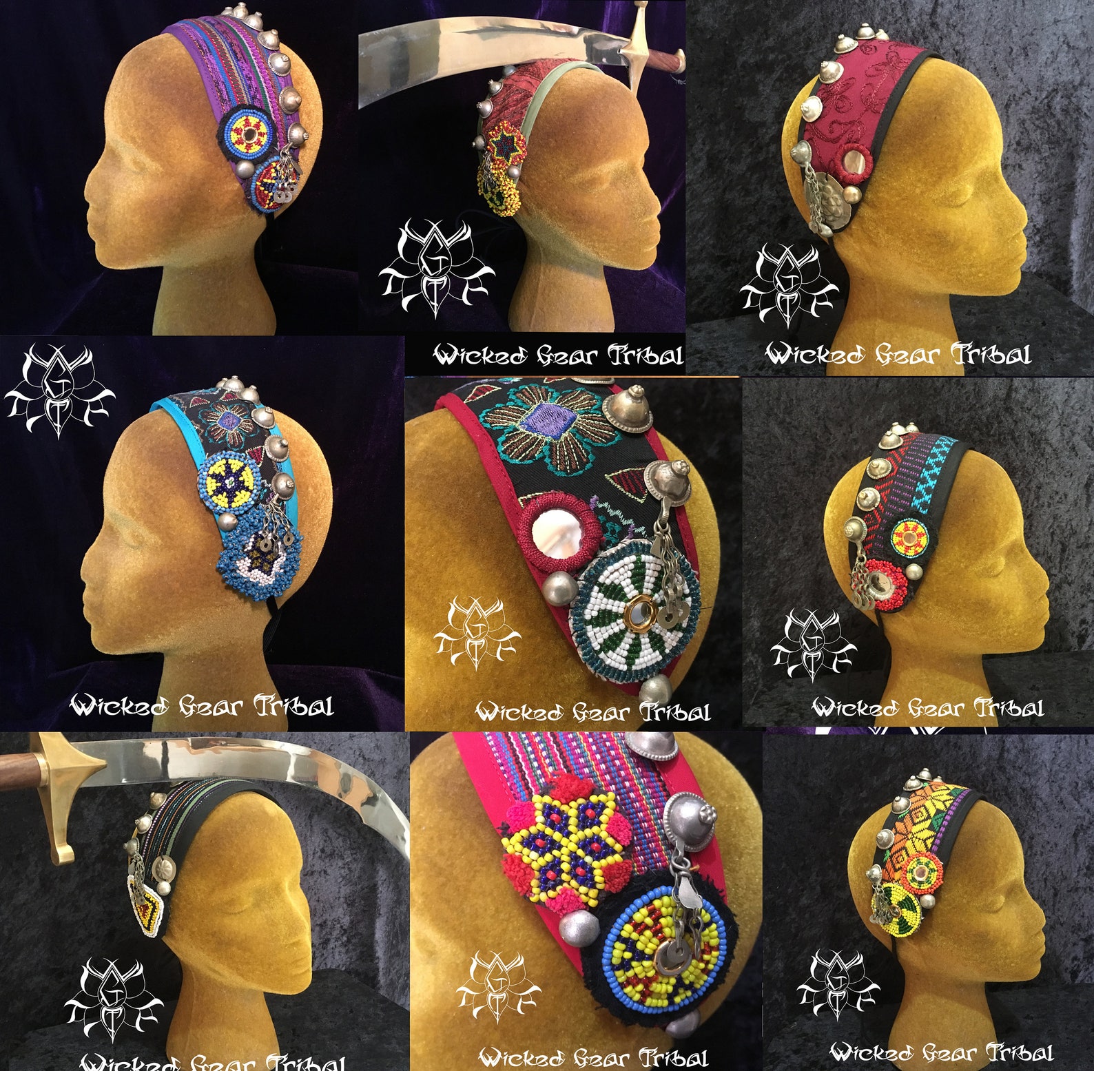 Belly Dance Sword Stabilizer Headband, Sword Band, Headdress, Headpiece ...