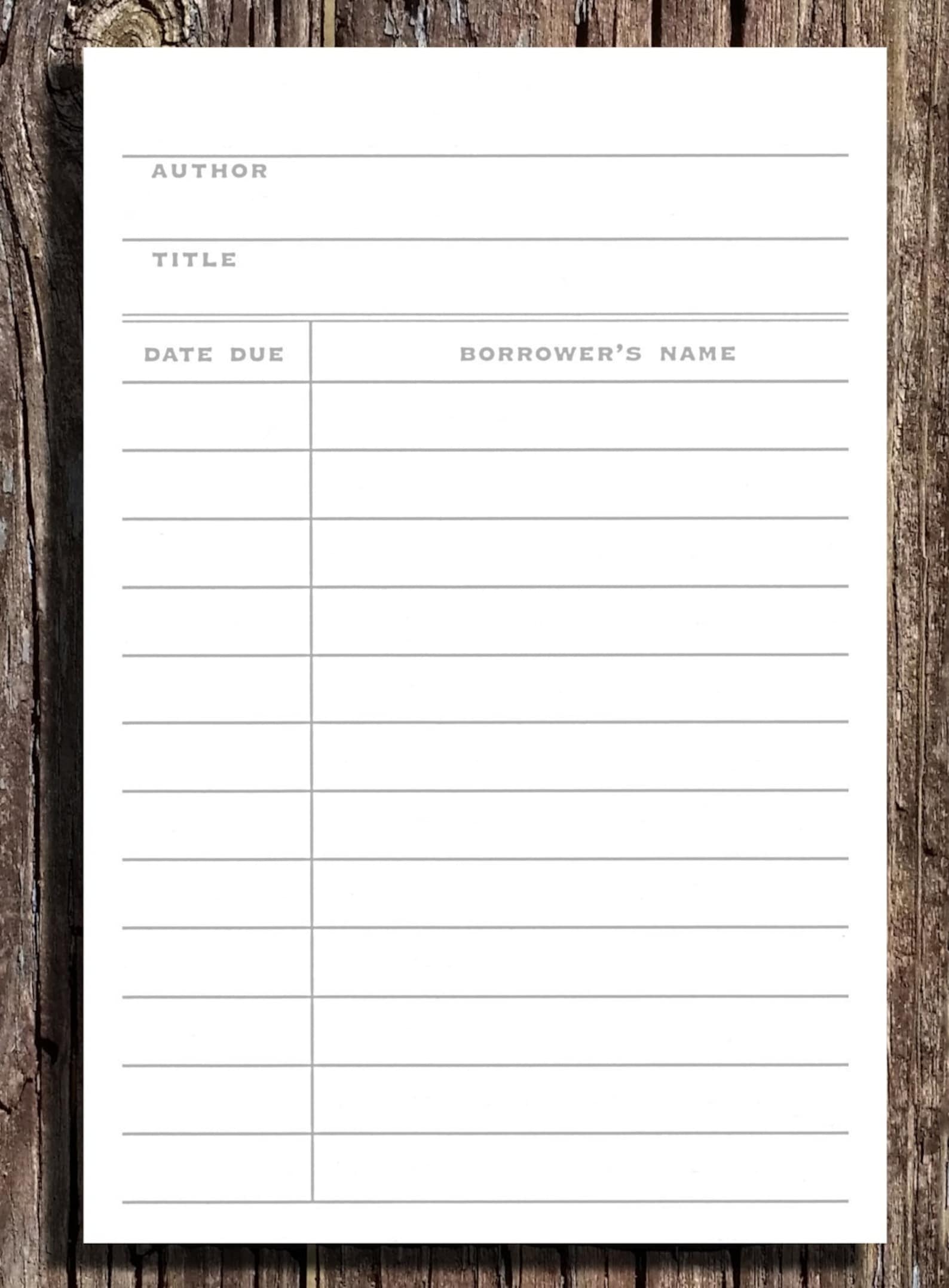 Library Card Notepad Set of Two 5.5x8.5 Notepads 50 Sheets - Etsy