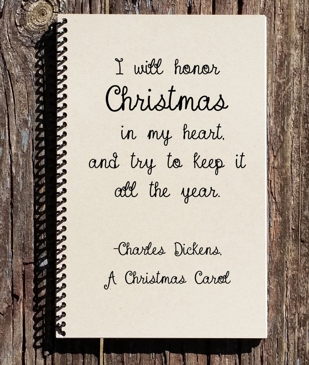 A Christmas Carol Spiral Notebook - A Christmas Carol - I Will Honor ...