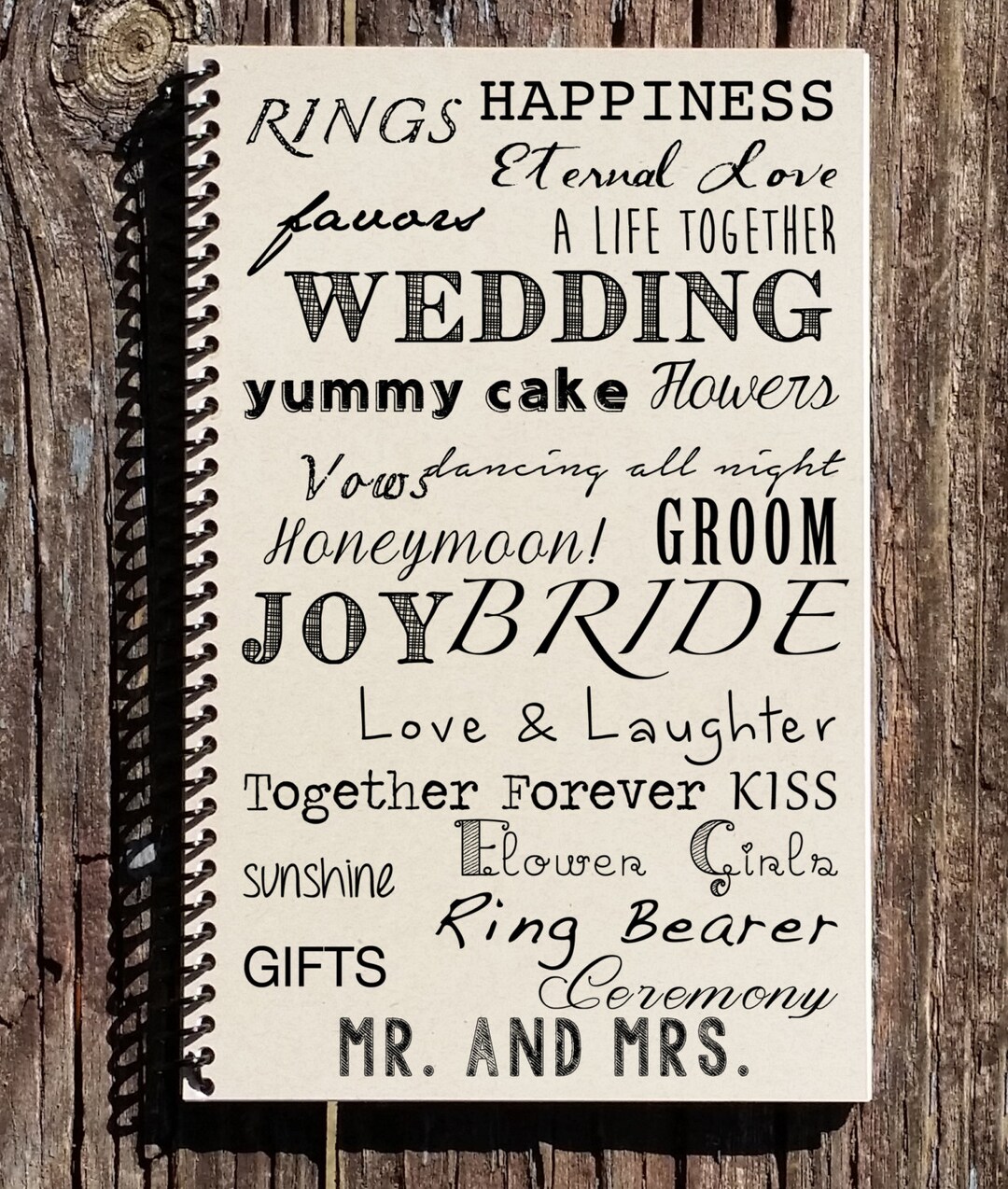 Wedding Word Mash Journal: Kraft Paper Spiral Notebook - Etsy