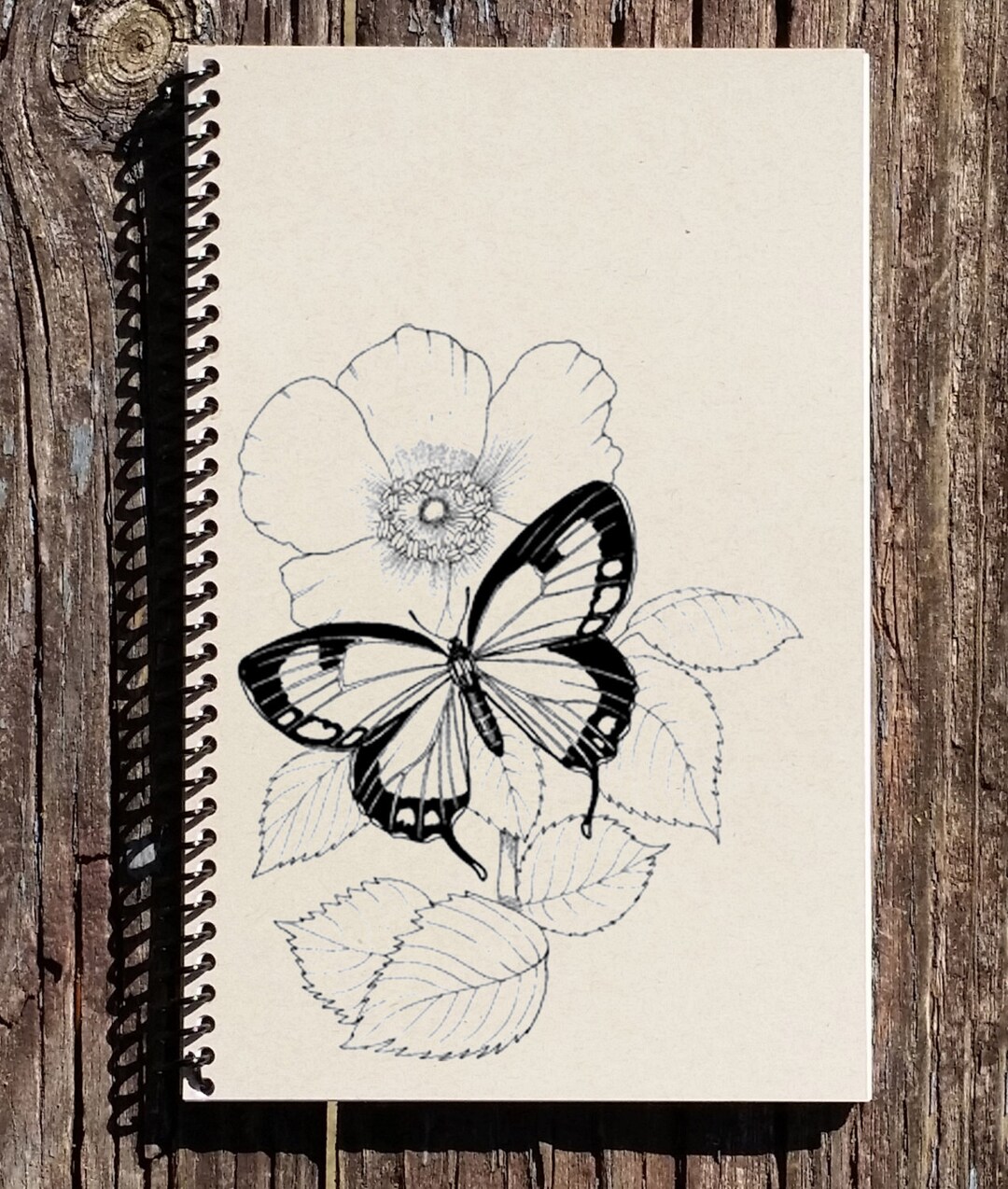 Butterfly Spiral Notebook Butterfly Journal Butterfly on a - Etsy