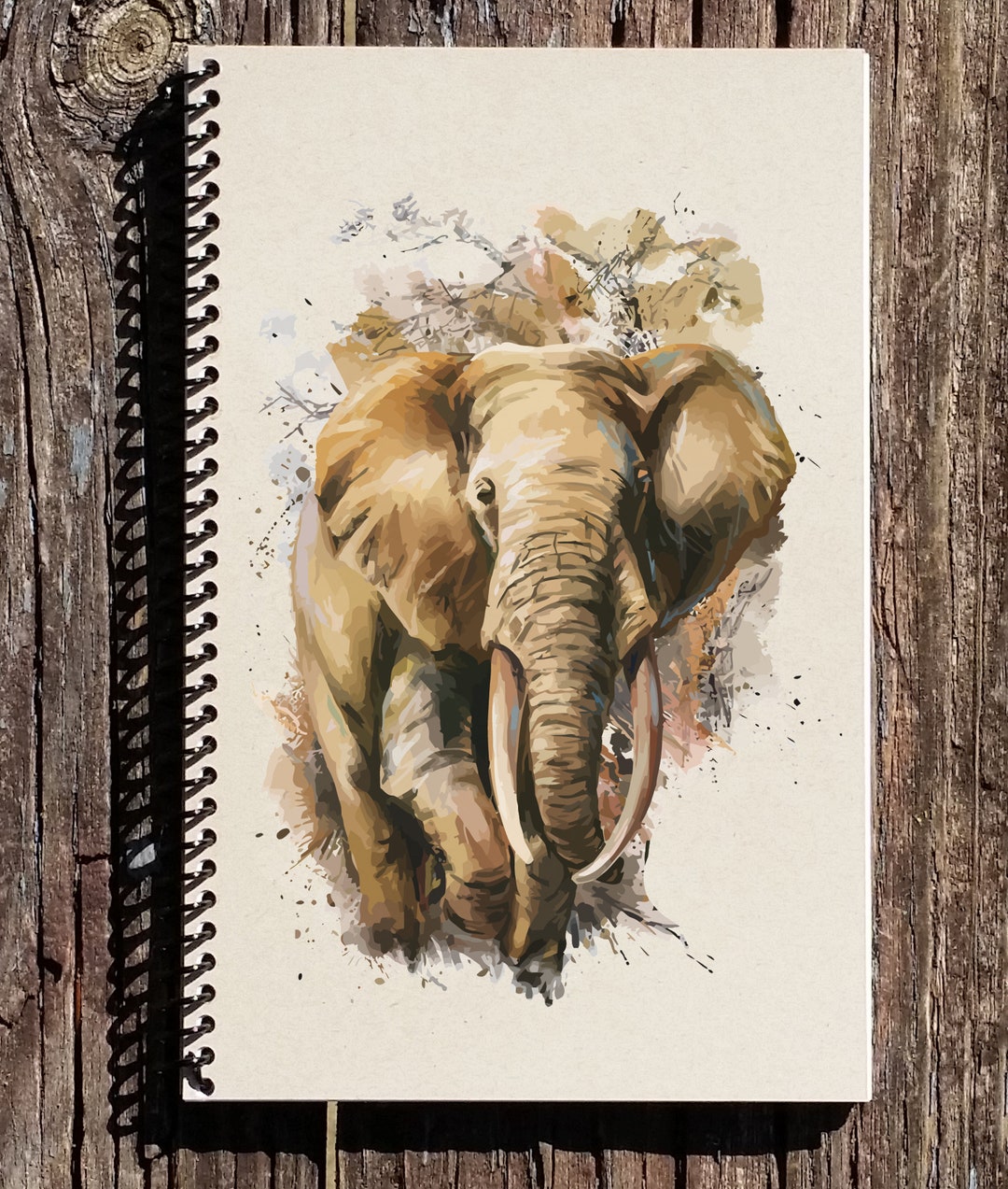 Elephant Spiral Notebook - Elephant Journal - Elephant Gift Ideas ...