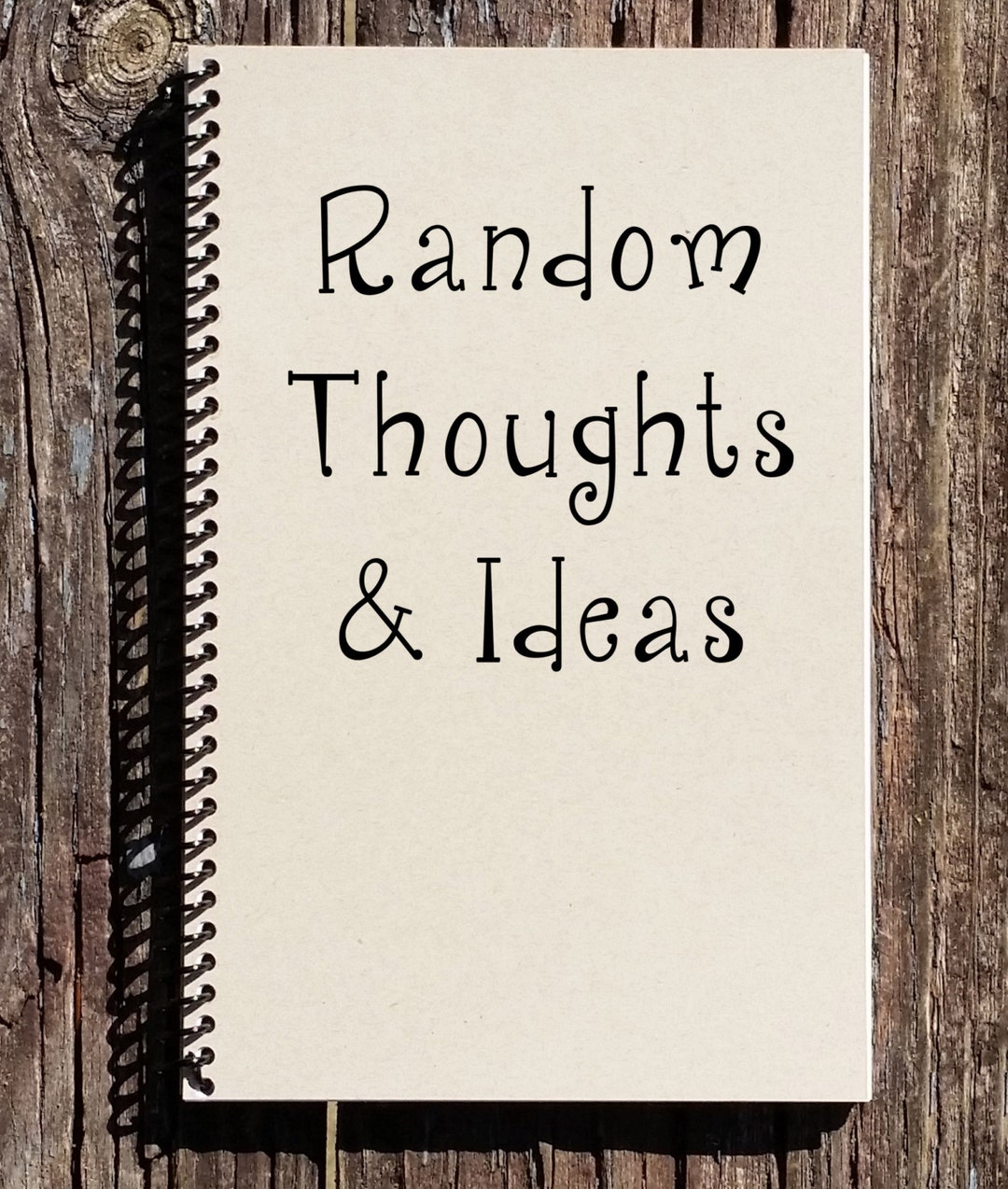 Random Thoughts Kraft Paper Spiral Notebook: Recycled Journal - Etsy