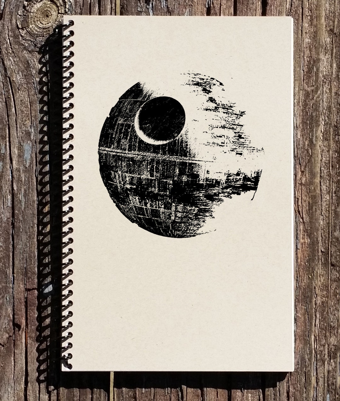 Star Wars Inspired Spiral Notebook - Death Star Notebook - Star Wars ...
