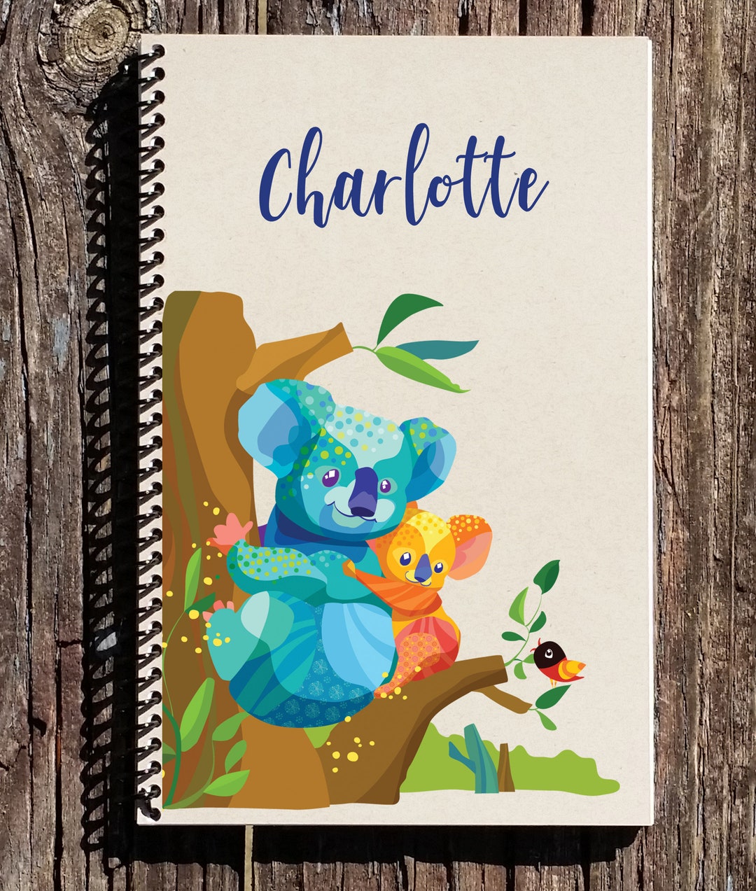 Koala Personalized Spiral Notebook - Personalized Journal - Koala ...