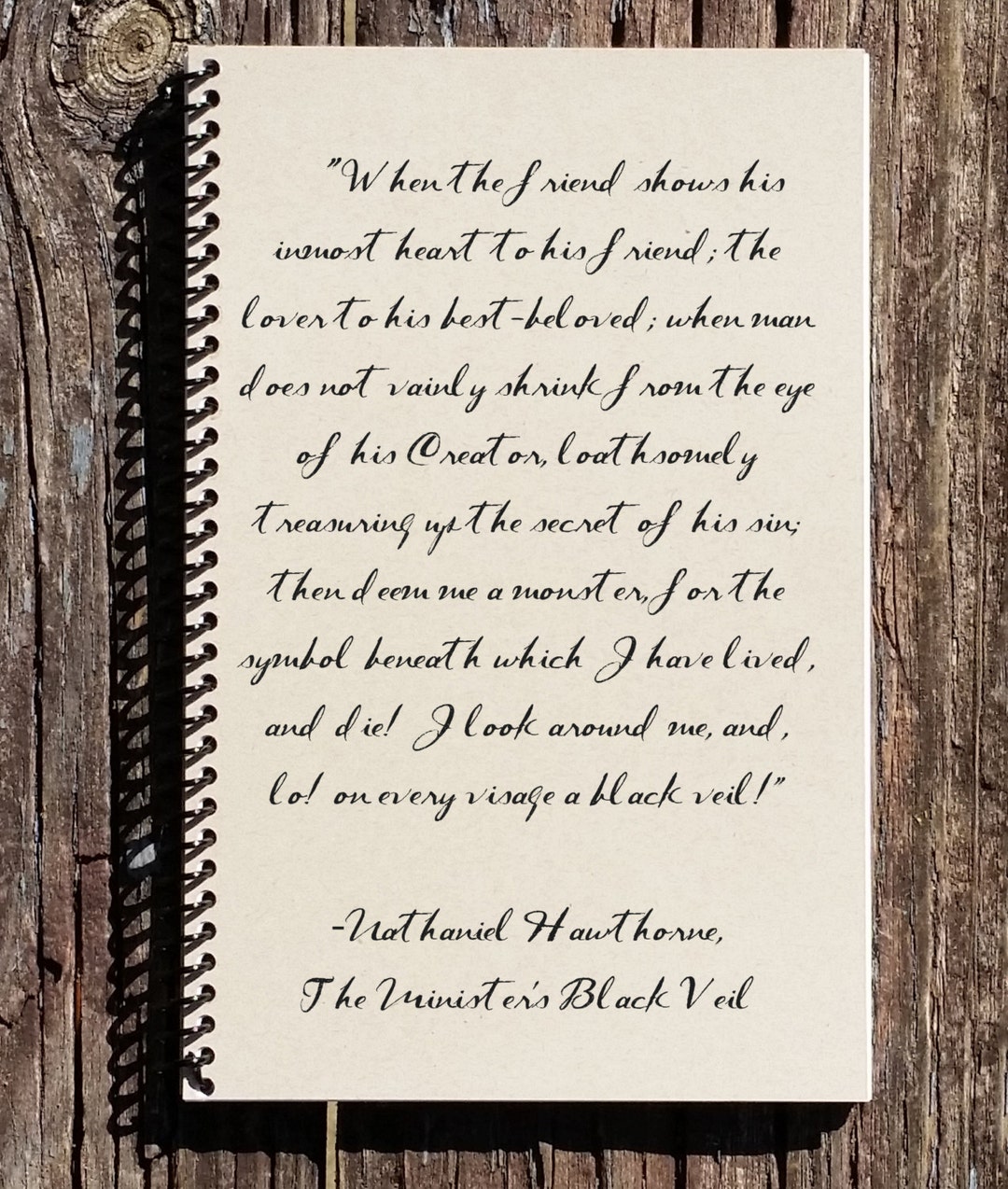 The Ministers Black Veil Black Veil Spiral Notebook Black Veil Journal ...