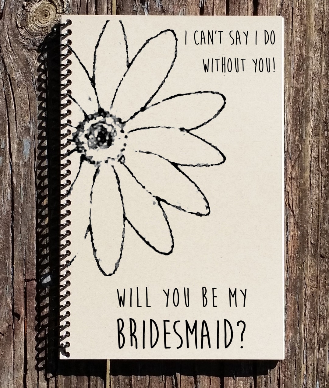Bridesmaid Proposal Notebook: Kraft Paper, Floral Design - Etsy