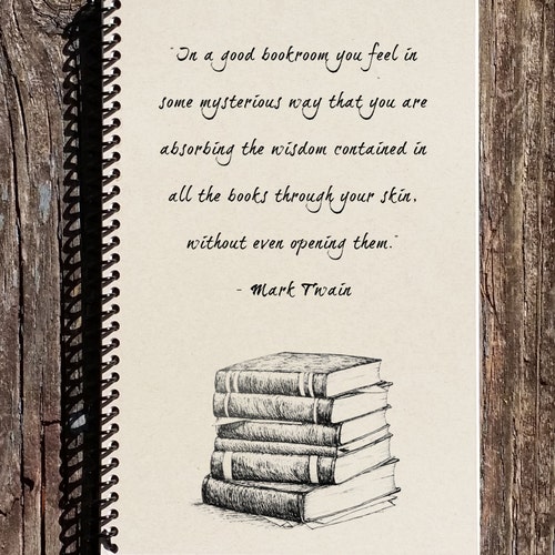 Mark Twain Notebook Mark Twain Quote Good Bookroom Quote - Etsy