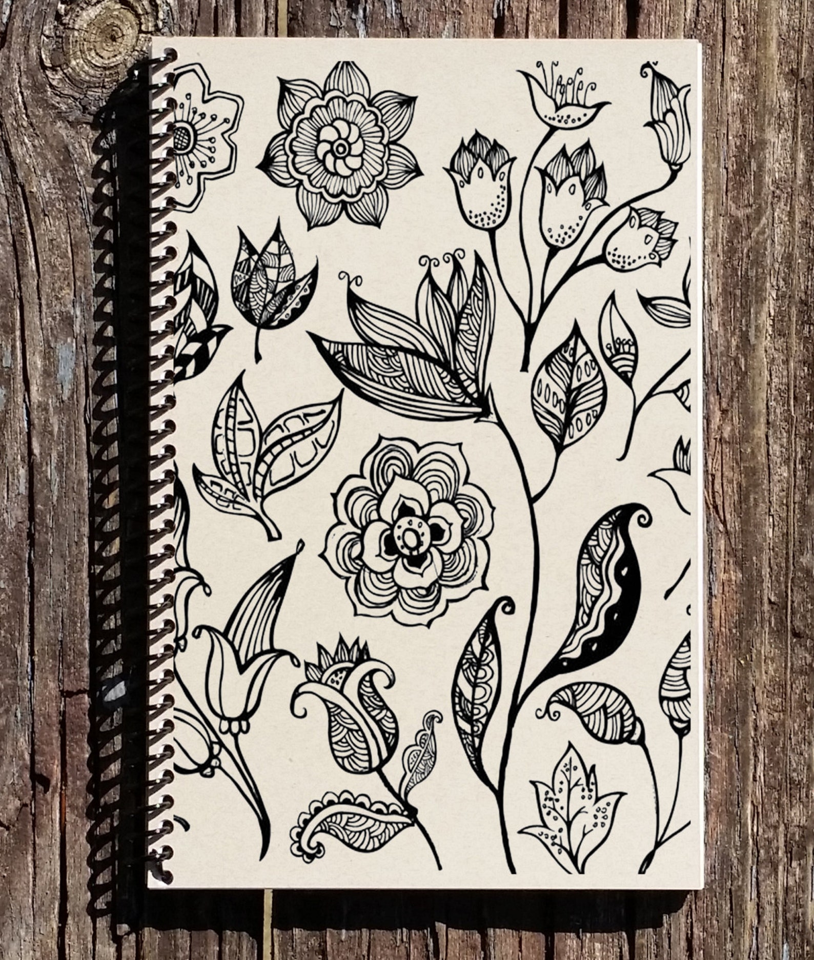 Flower Pattern Journal Gifts for Her Flower Spiral - Etsy