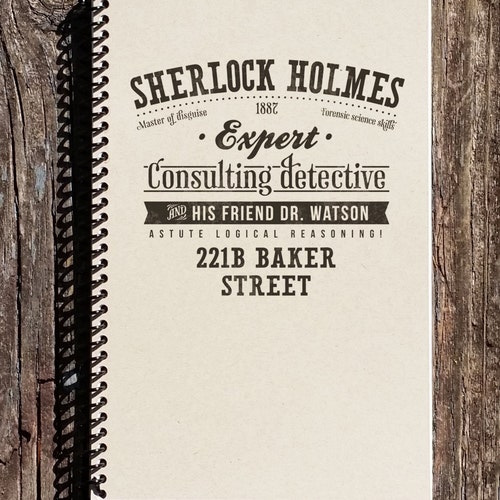 Sherlock Holmes Journal Sherlock Holmes Spiral Notebook - Etsy
