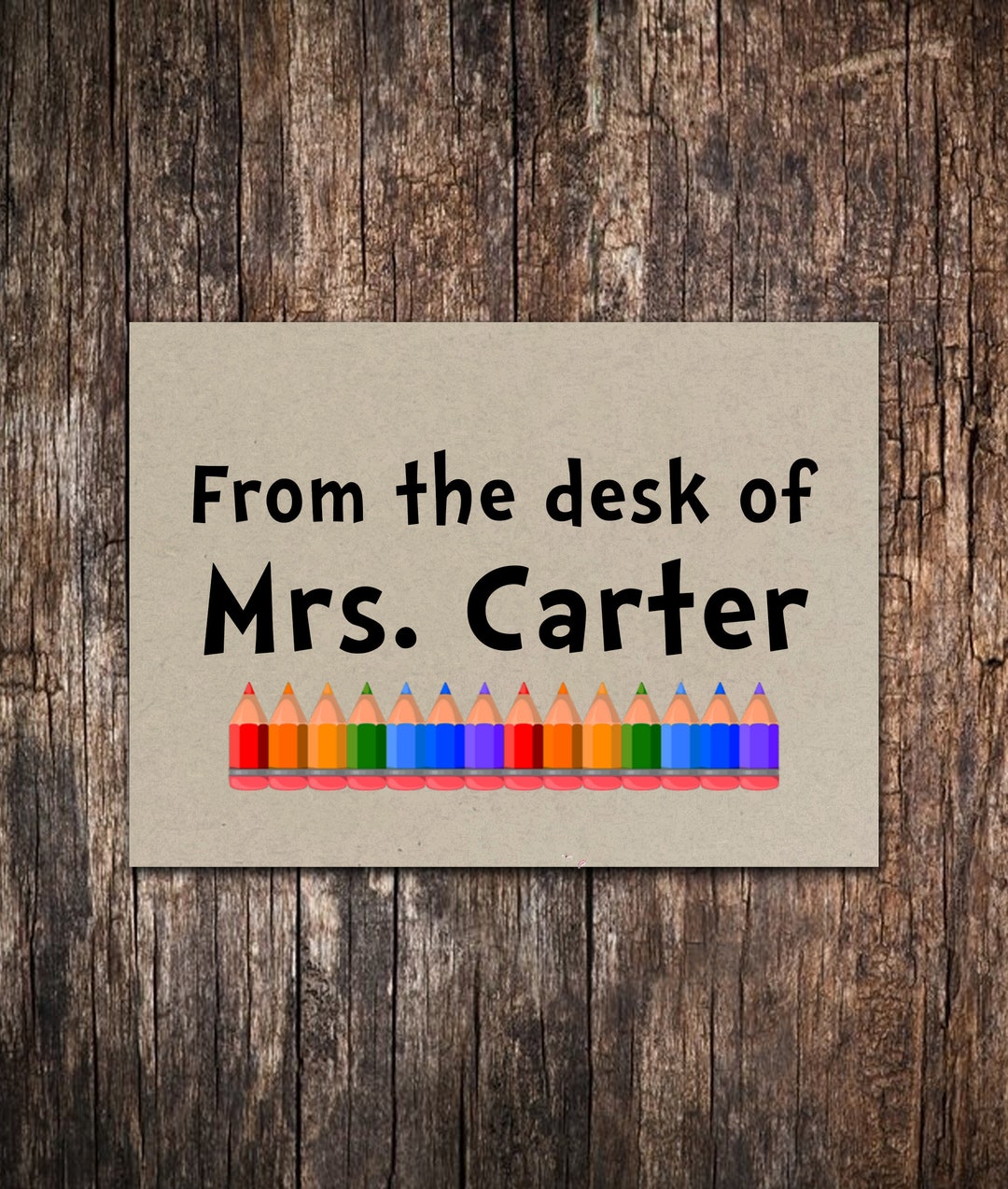Teacher Notecards Set of 10 - 5.5 X 4.25 Note Cards - From the Desk of ...