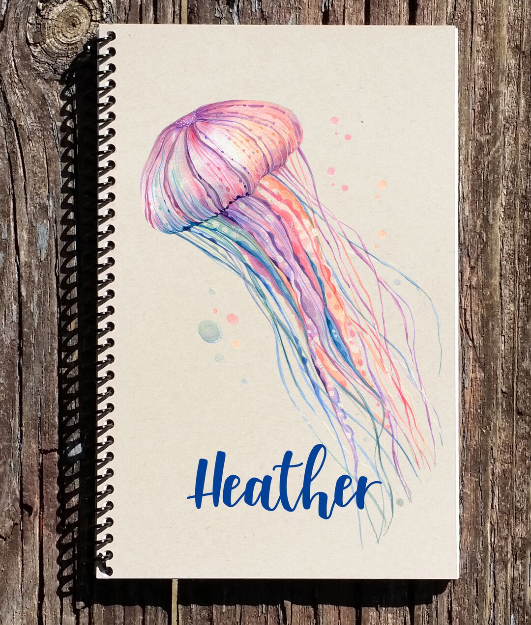 Jellyfish Personalized Spiral Notebook - Personalized Journal ...