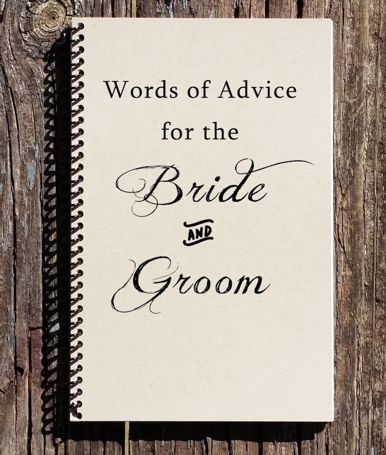 Bride and Groom Advice Book: Kraft Paper Wedding Guest Book - Etsy