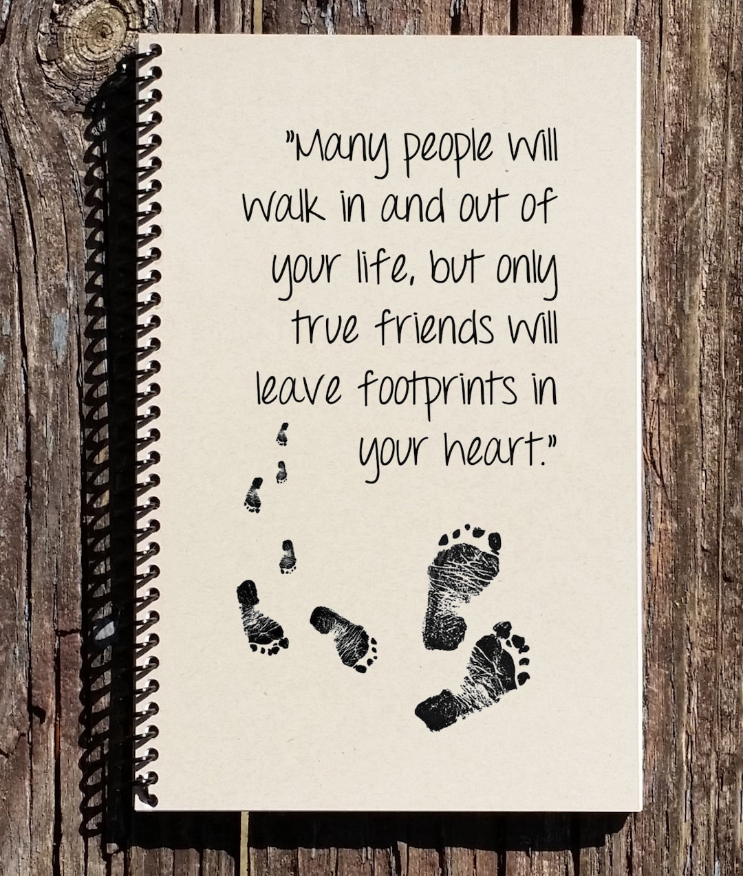 Friendship Journal - Friendship Gifts - Friends Leave a Footprint ...
