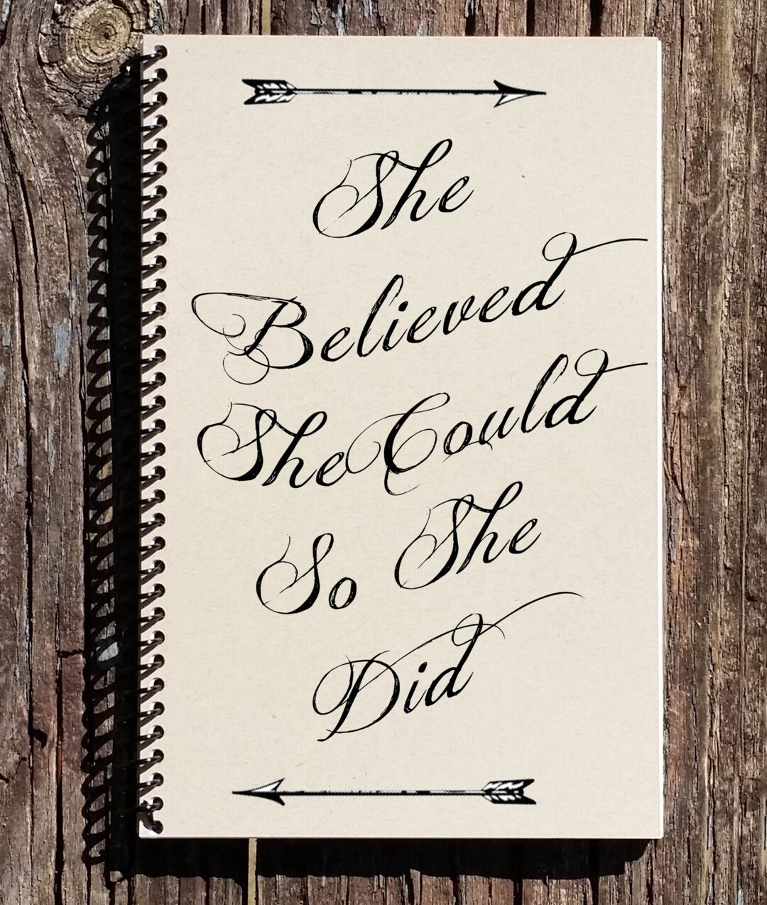 Inspirational Quote Notebook: She Believed She Could, Kraft Cover - Etsy