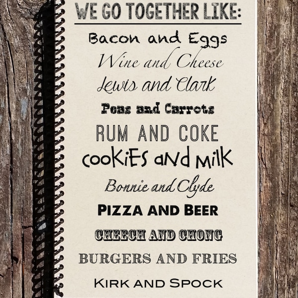 We Go Together Like - Etsy