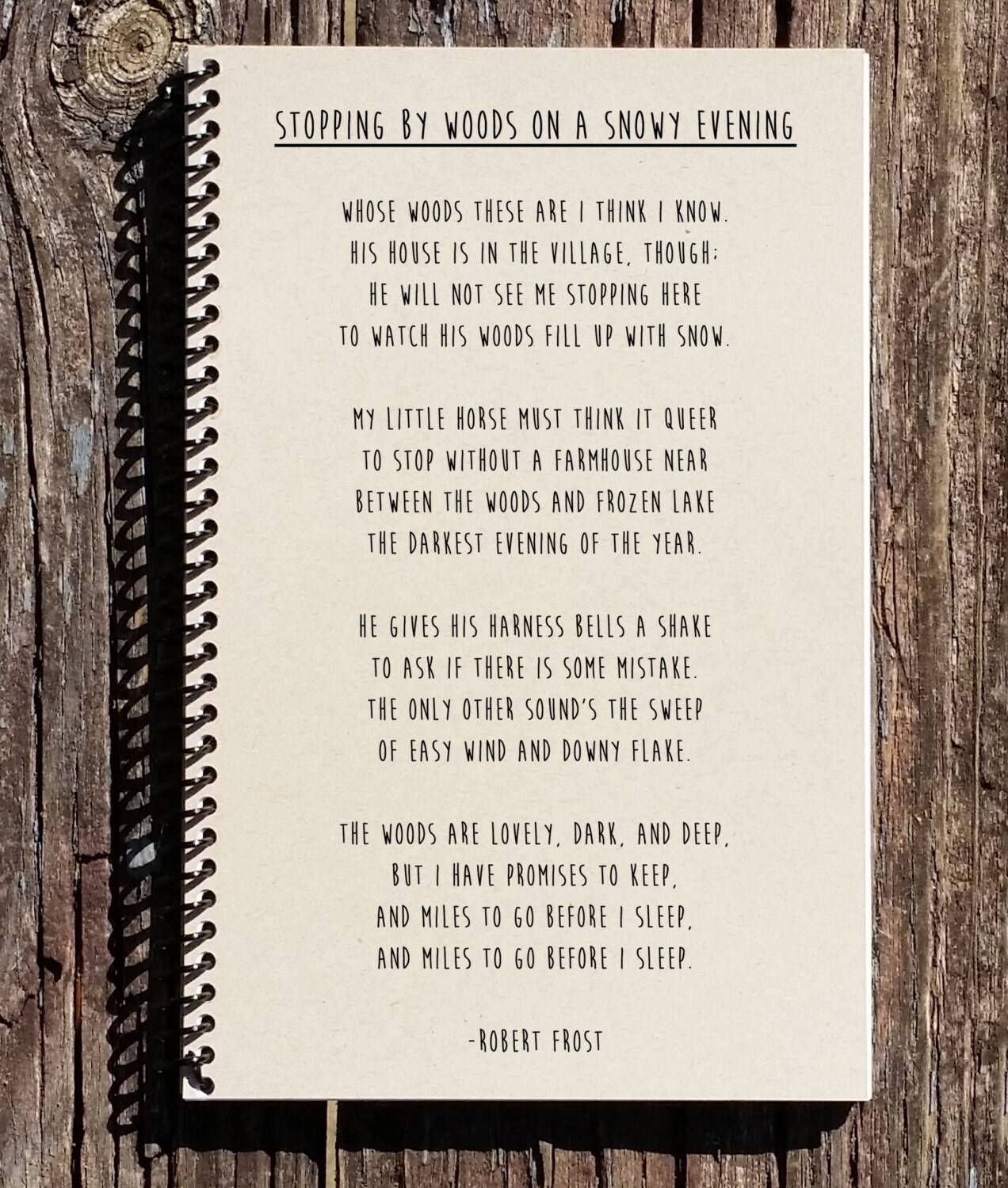 Robert Frost Stopping by the Woods on A Snowy Evening Poem | Etsy