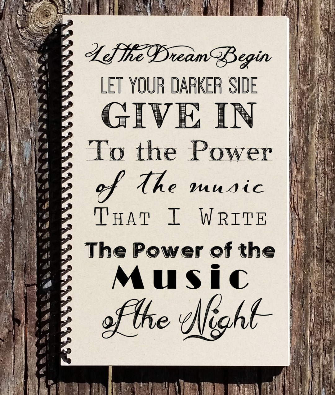 Phantom of the Opera Notebook - Music of the Night - Listen to the ...