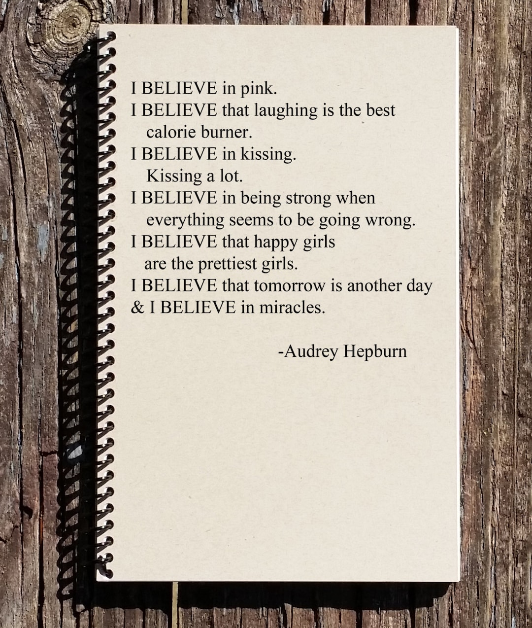 Audrey Hepburn Spiral Notebook - Audrey Hepburn Journal - Audrey ...