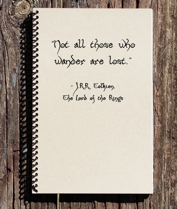 LOTR Not All Who Wander Journal Lord of the Rings The | Etsy