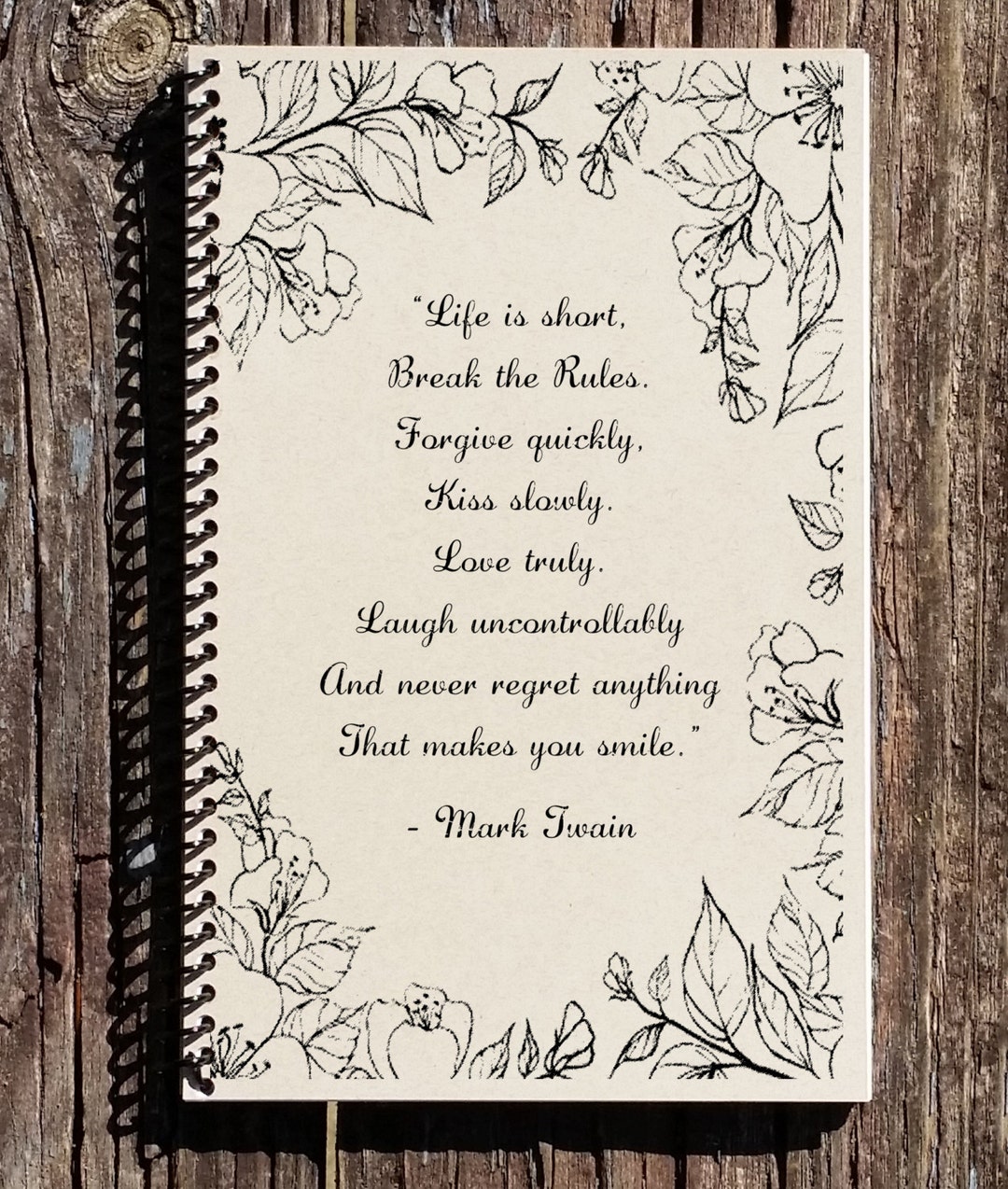 Mark Twain Notebook - Mark Twain Quote - Life is Short Quote ...