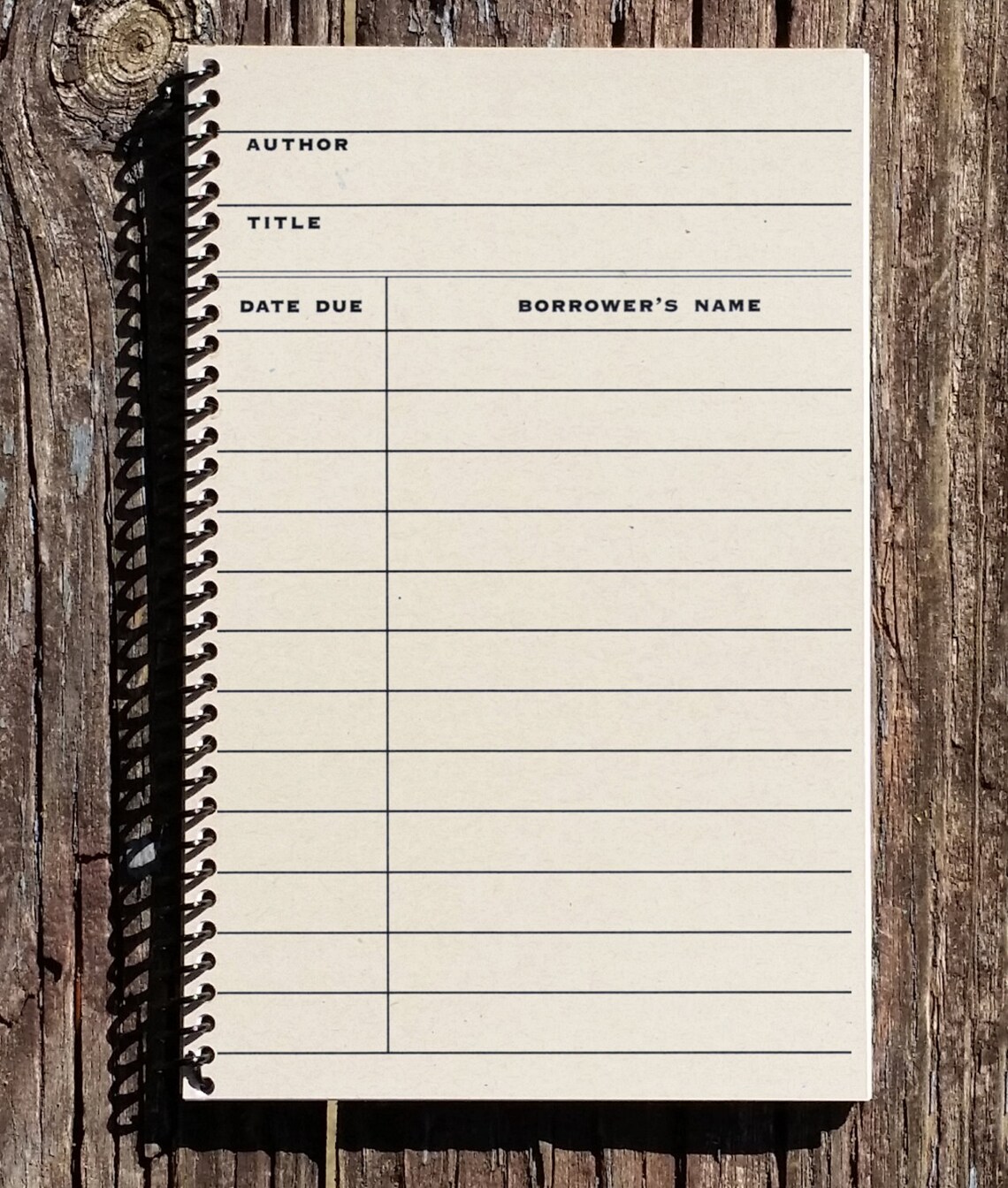 Library Card Spiral Notebook Library Card Journal Gift for - Etsy