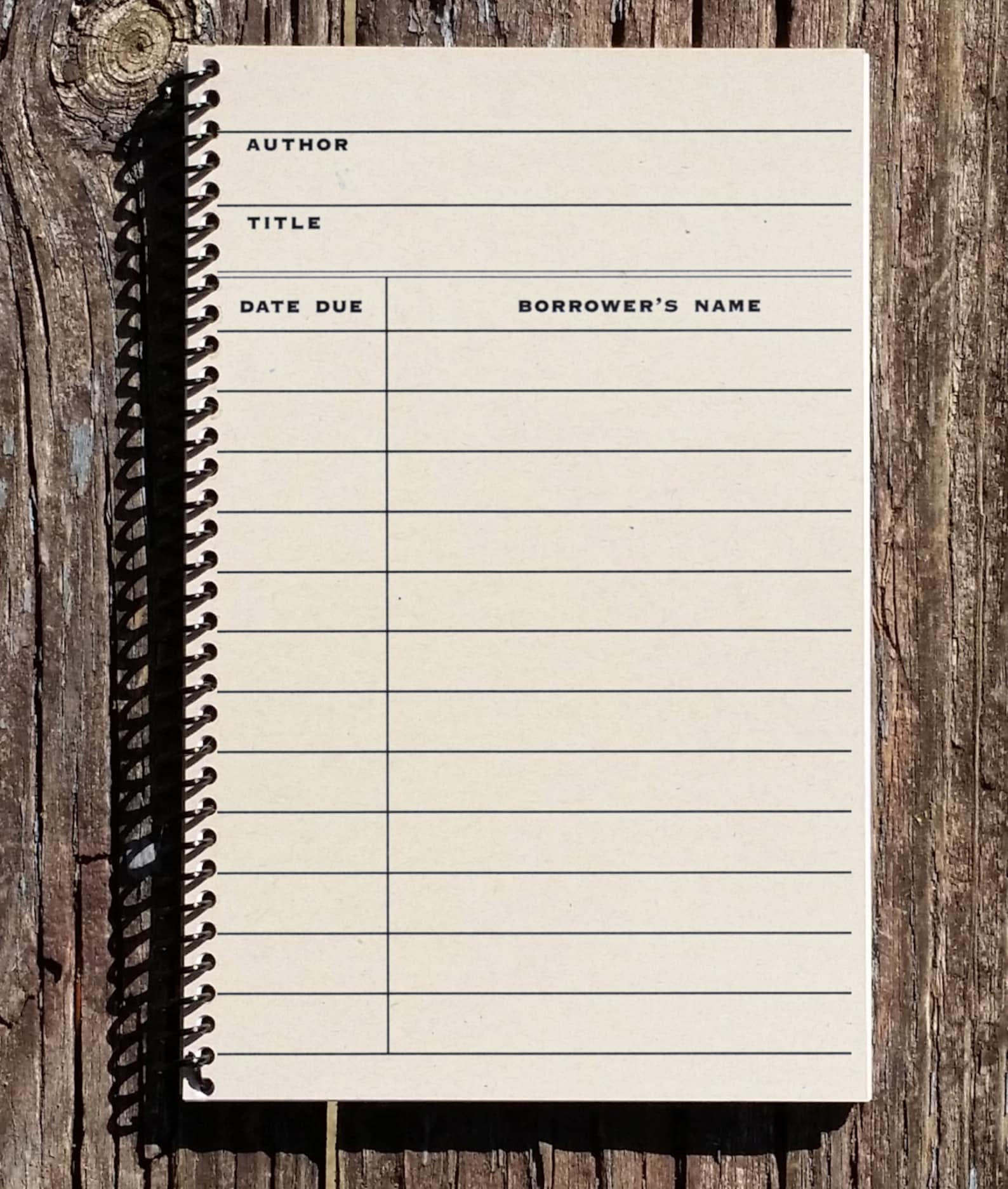 Library Card Spiral Notebook Library Card Journal Gift for - Etsy