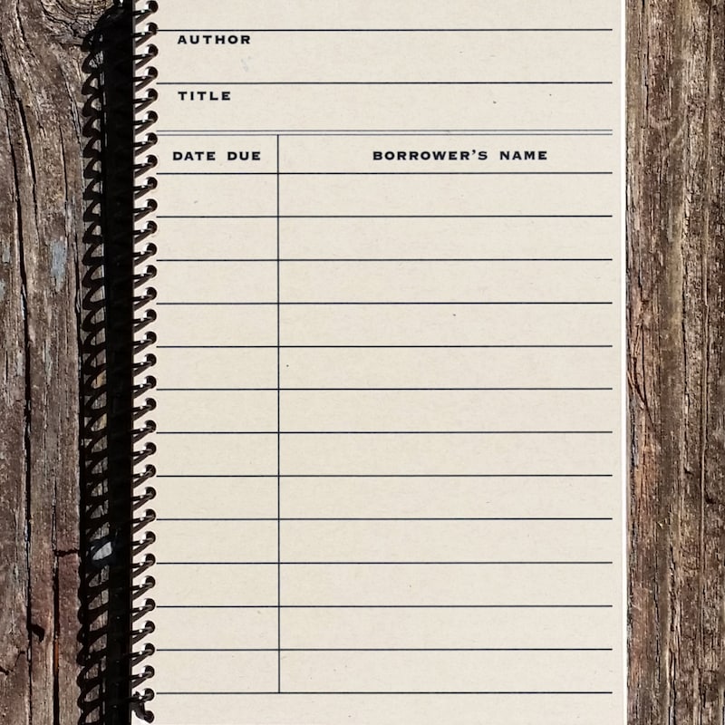 Blank Library Cards - Etsy