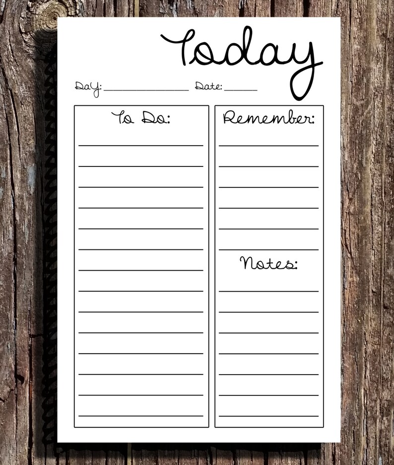 Daily Planner Notepad Set of Two 5.5x8.5 Notepad 50 sheets | Etsy