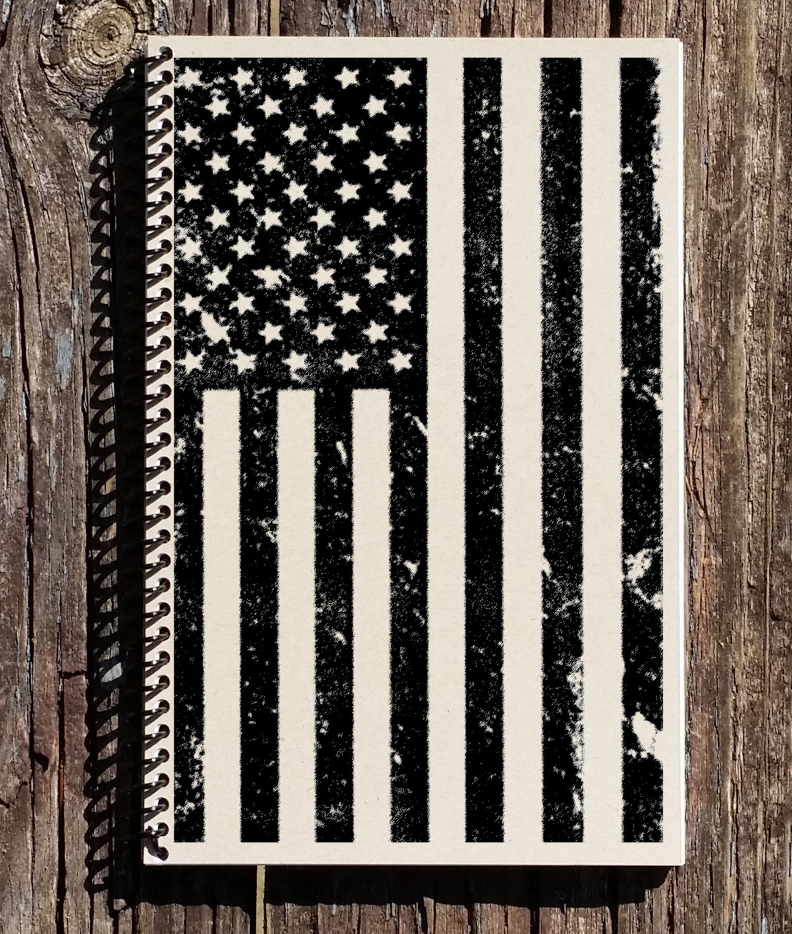 American Flag Spiral Notebook American Flag Journal 4th of - Etsy