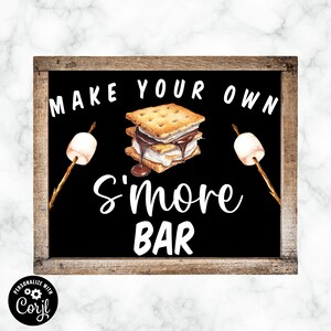 Smores Bar, Smores Kit, Smores Bar Kit, Smores Station, Editable Smores ...