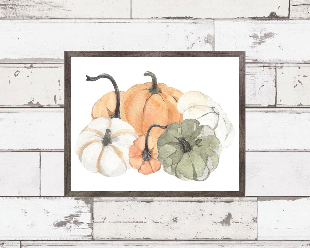 Pumpkins Print Pumpkin Printable Art Pumpkin Patch - Etsy