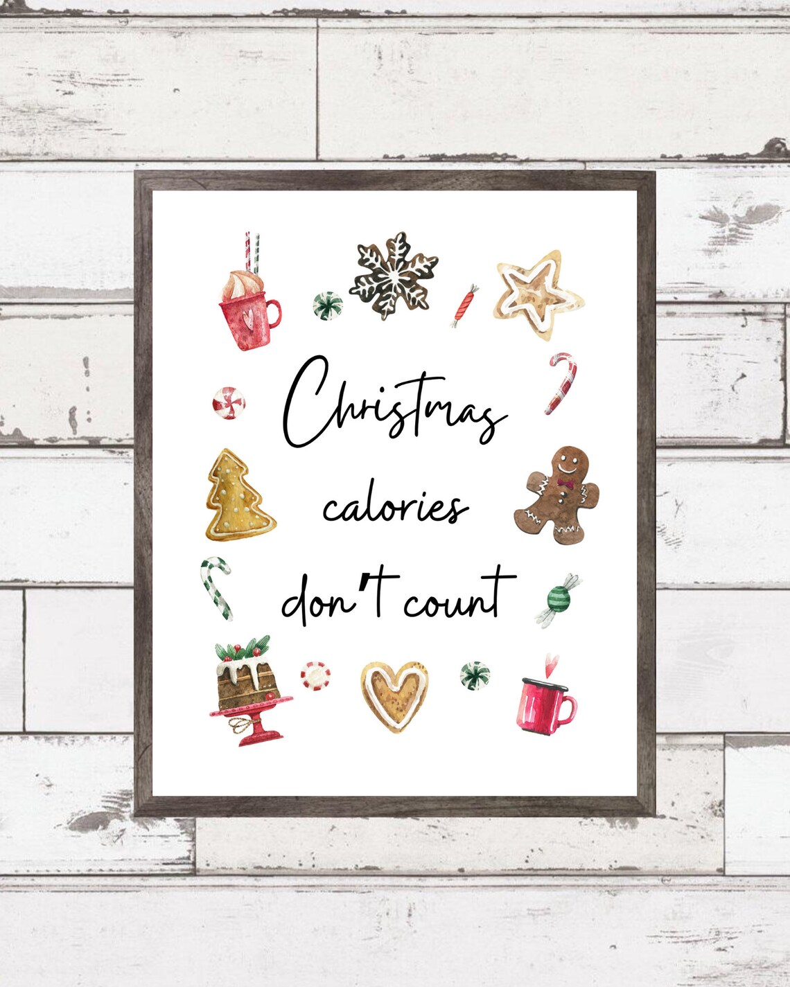 Christmas Calories Dont Count, Printable, Christmas Print, Christmas ...
