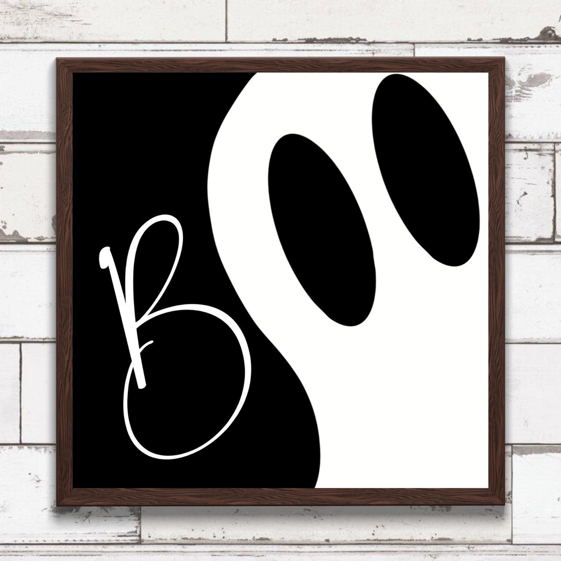 Ghost Print Boo Sign Ghost Sign Halloween Sign Halloween - Etsy