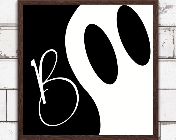 Ghost Print, Boo Sign, Ghost Sign, Halloween Sign, Halloween Decor ...