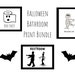 Halloween Restroom Signs Bundle, Halloween Restroom Prints, Halloween ...
