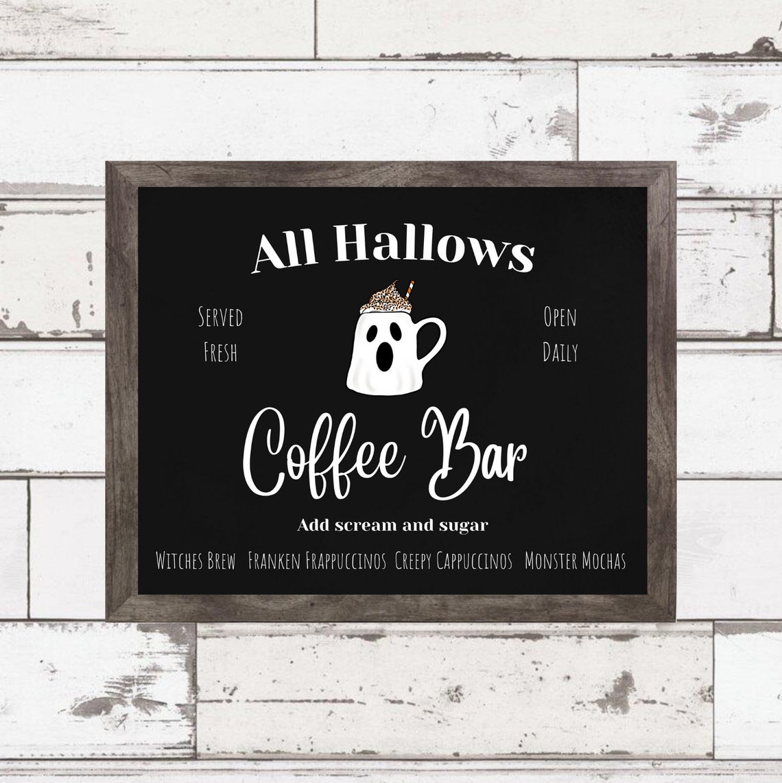 Halloween Coffee Bar Sign Coffee Bar Sign Halloween Decor - Etsy