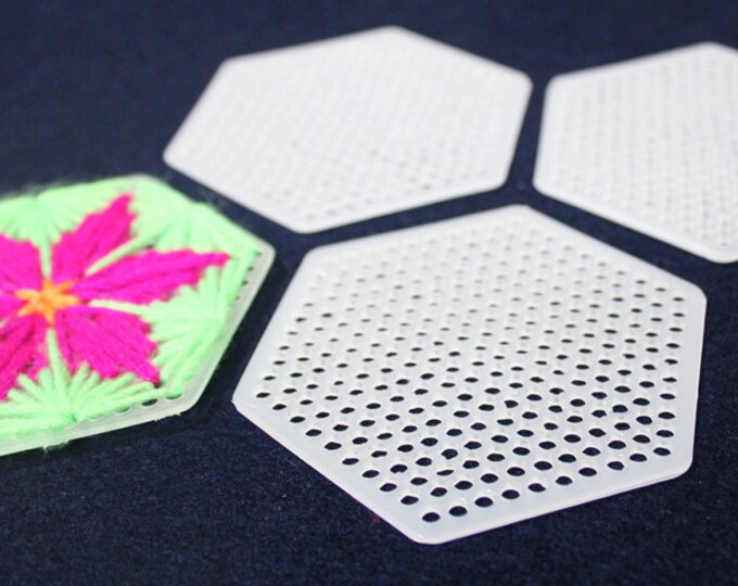 3x3 in 10 Hexagon Plastic Canvas - Etsy