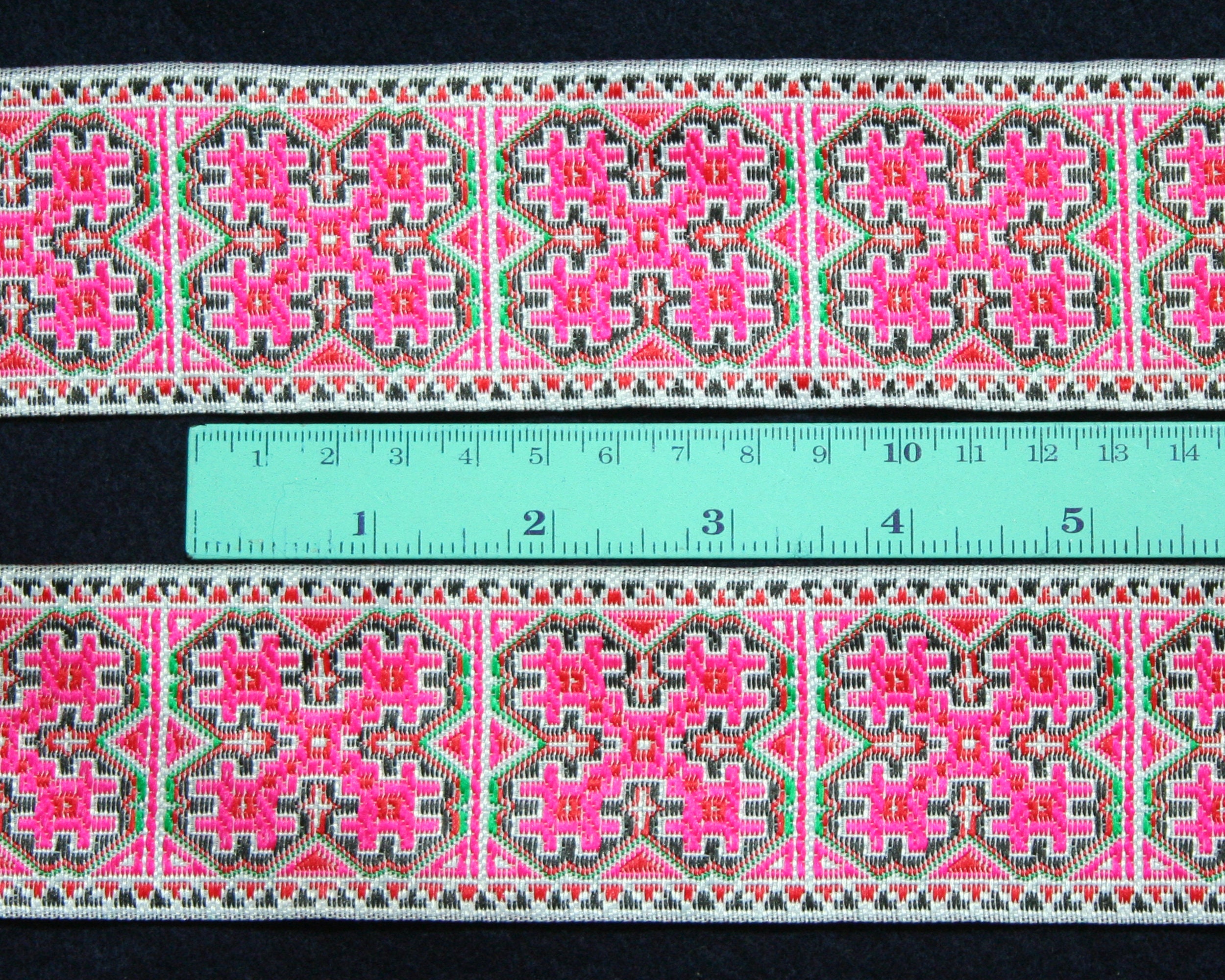 5cm Hmong Ribbon Full Roll is AVAILABLE Pink Cross Square | Etsy