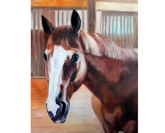 Custom horse painting Oil Portraitcustom portraitportrait | Etsy