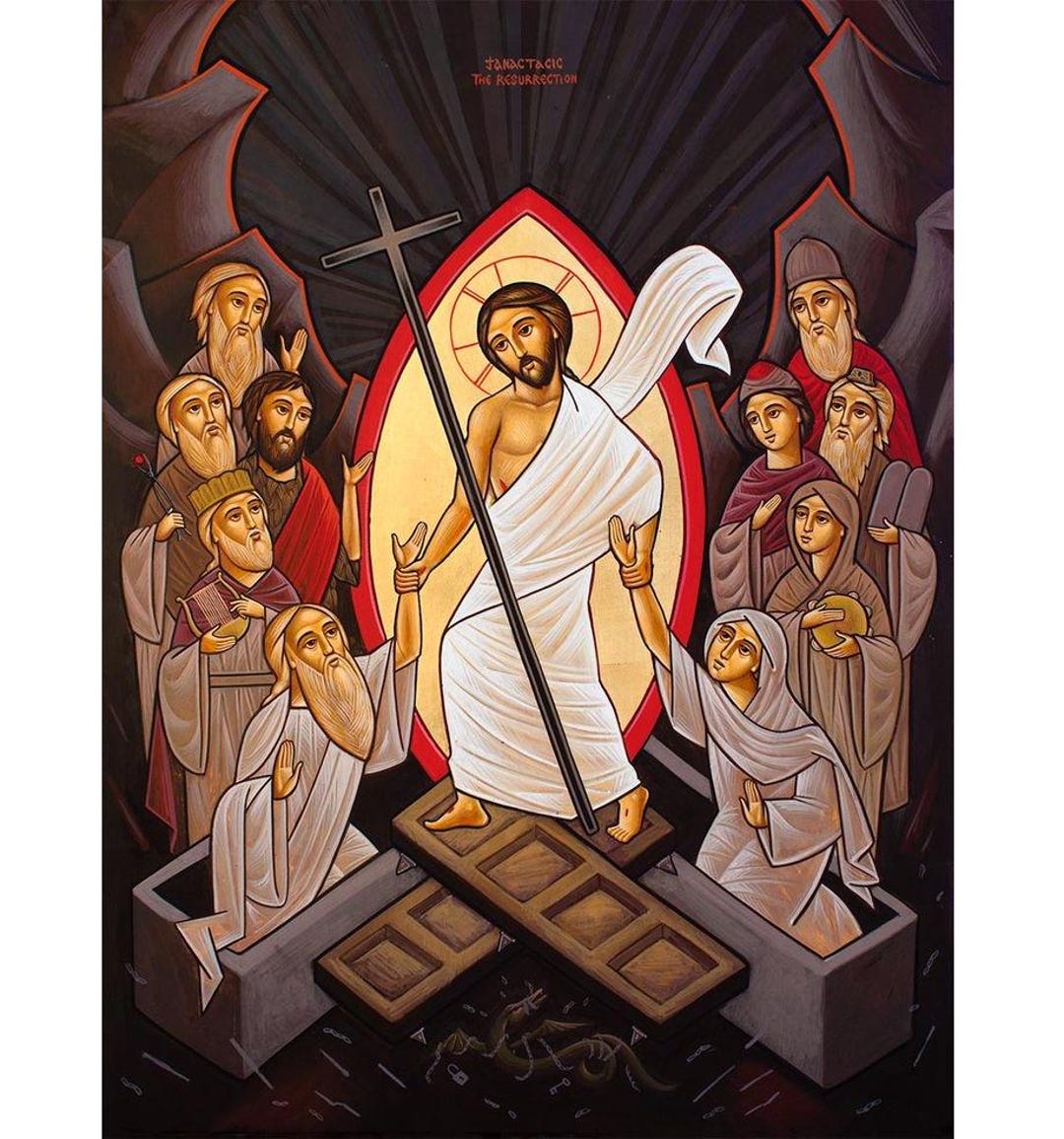 Custom Icon Painting, Coptic Art, Resurrection of Christ,jesus, Hand ...