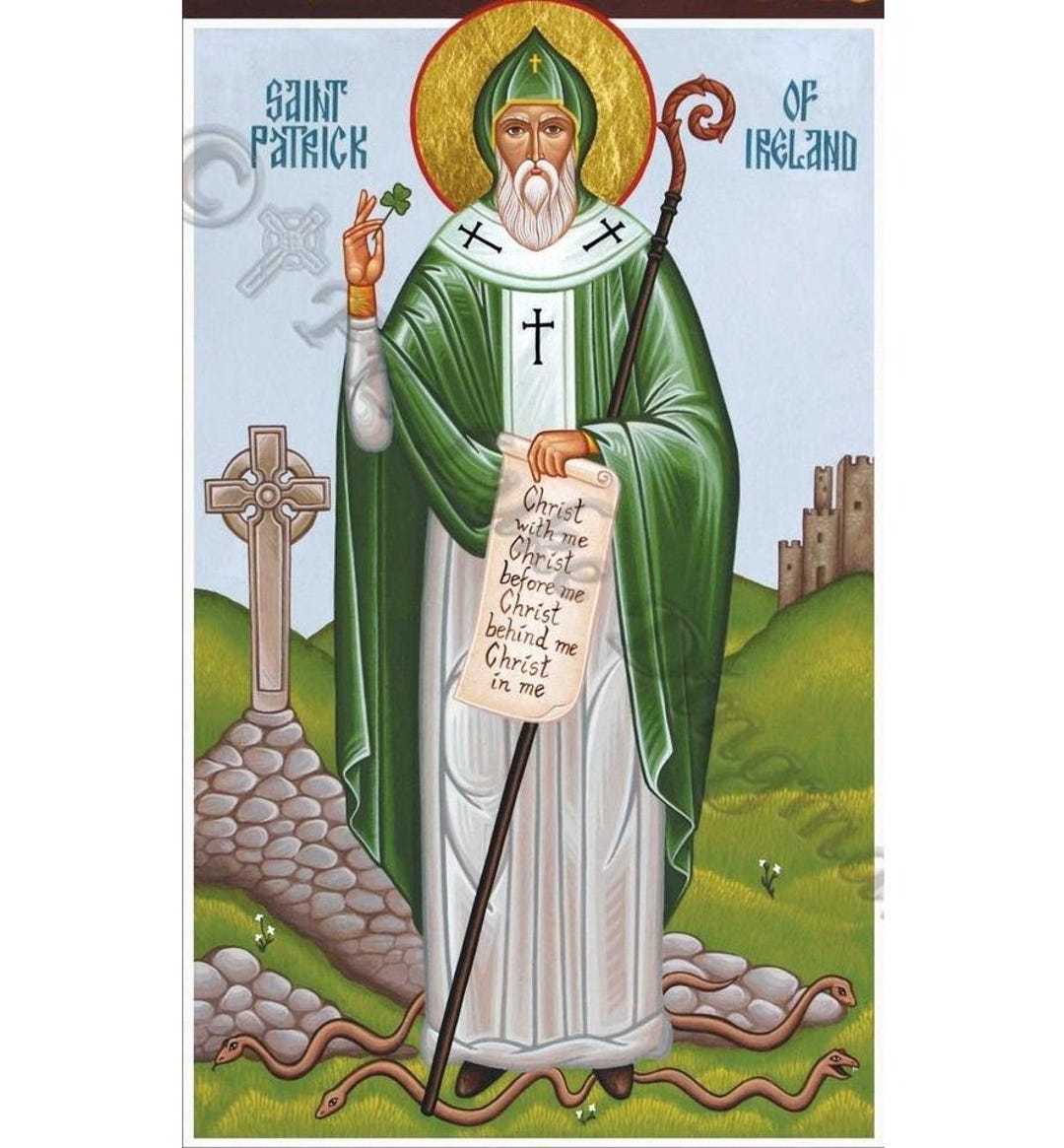 Icon Painting, Saint Patrick, Custom Painting, Hand Painted Icon ...