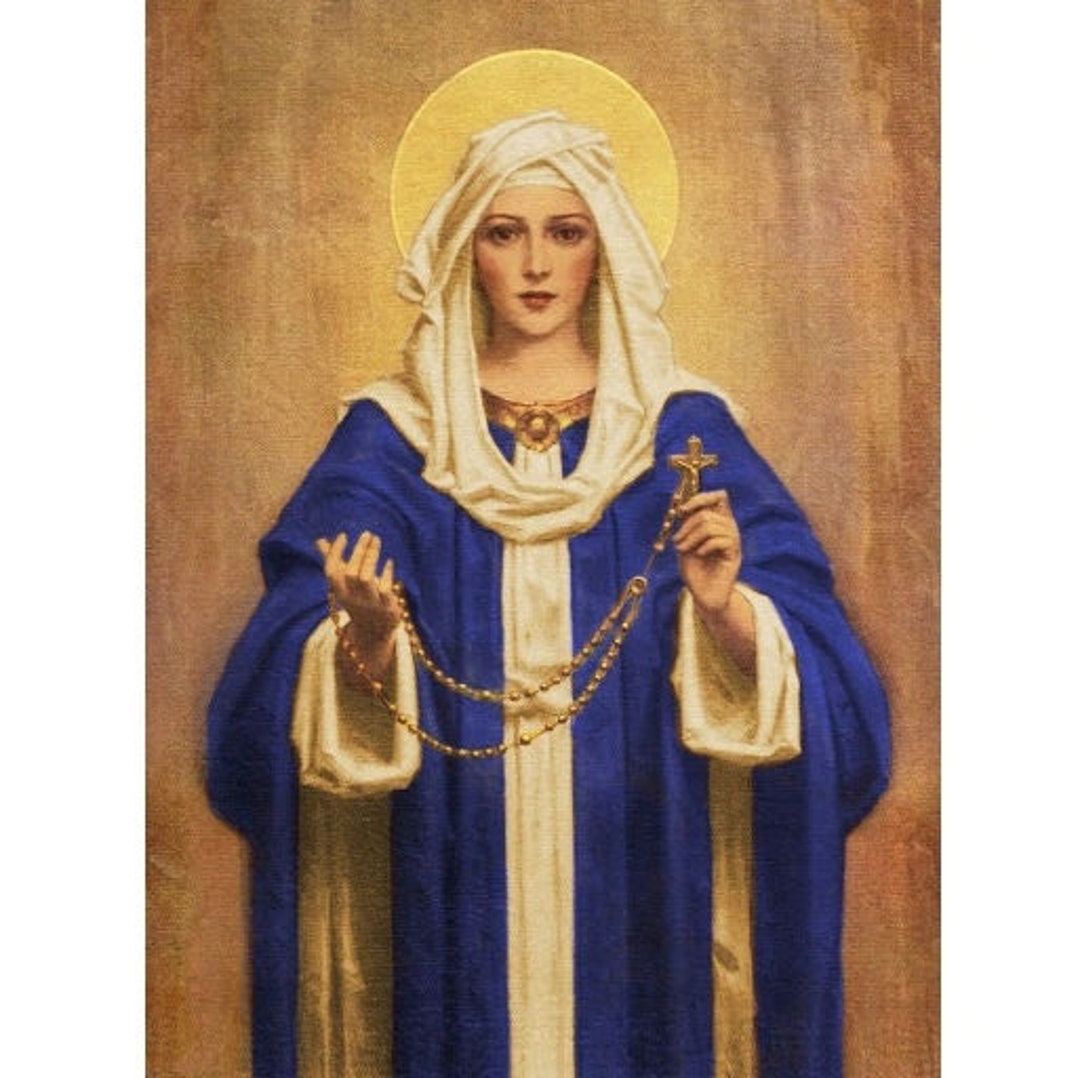 Virgin Mary Icon,painting, Holy Mother, Santa Maria, Hand Painted Icon ...
