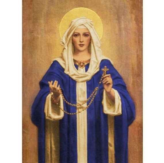 Virgin Mary Iconpainting Holy Mother Santa Maria Hand - Etsy