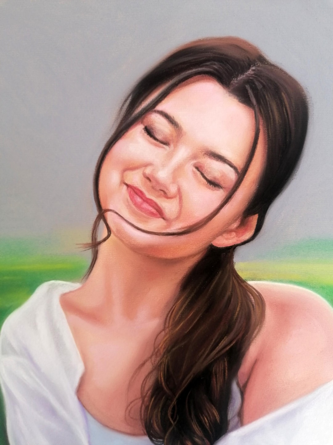 Custom Portrait, Girl Painting, Pastel Painting, Portrait From Photo ...