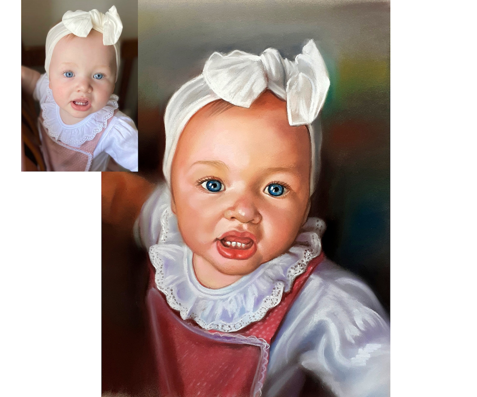 Custom Baby Portrait Oil Portrait Baby Painting Family - Etsy UK