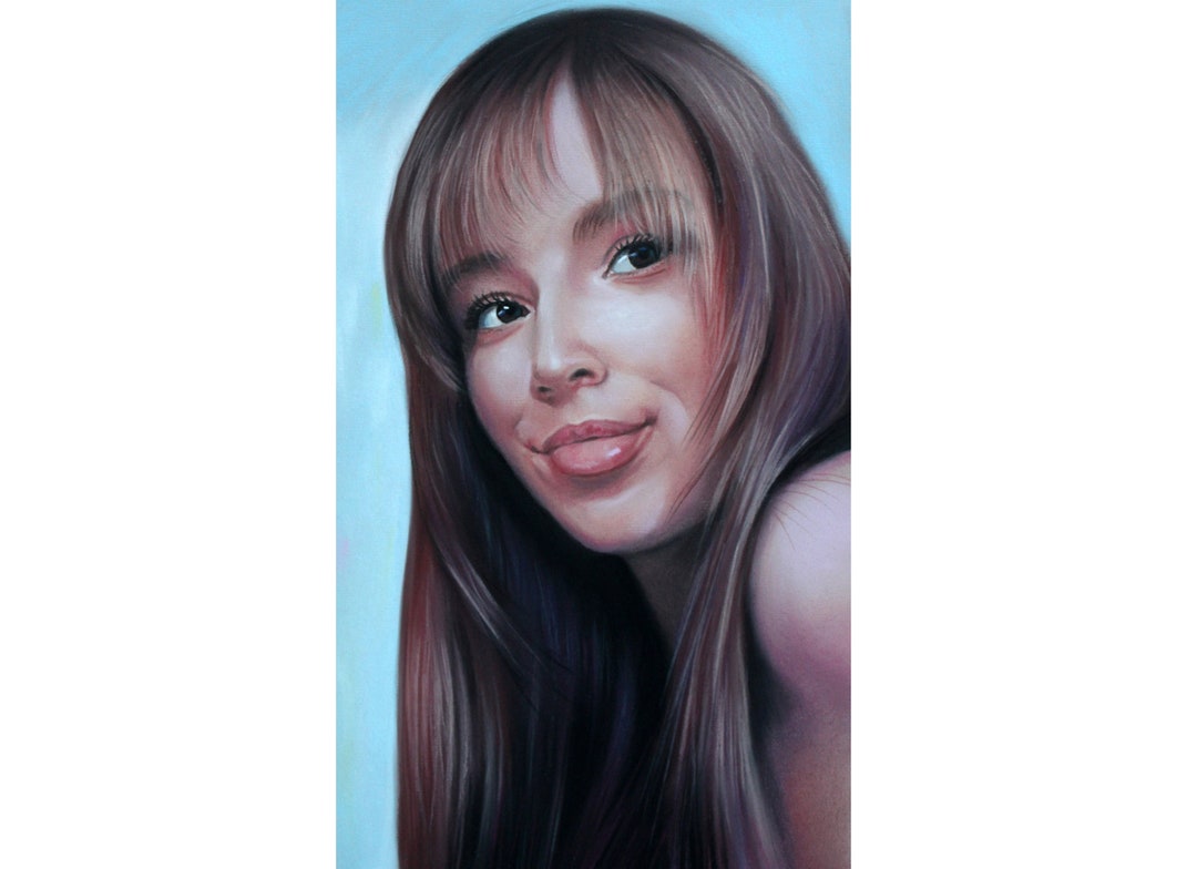1 Person, Girl Portrait, Custom Drawing, Oil Painting, Custom Portrait ...