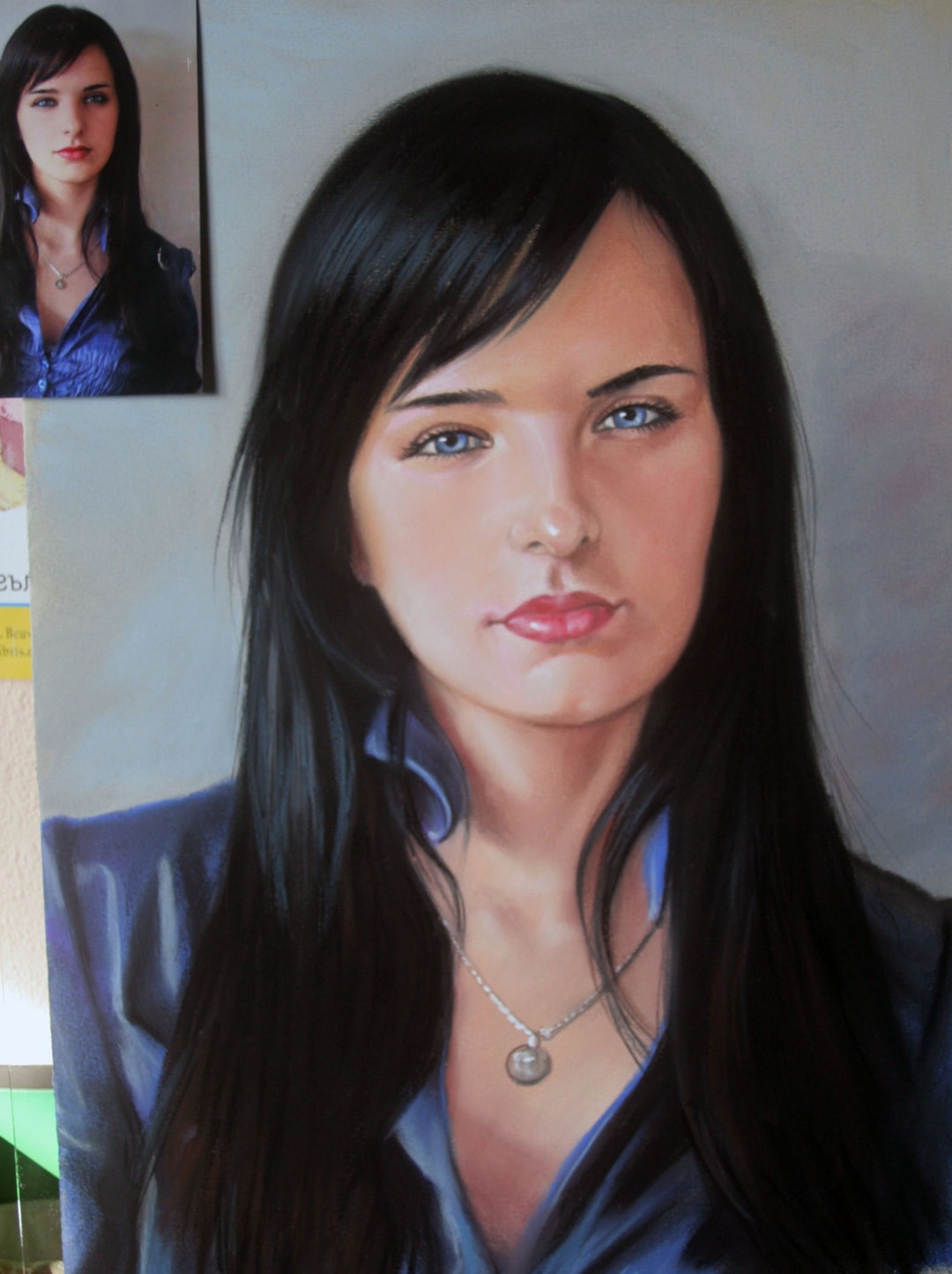 Portrait From Photo, Custom Portrait,pastel,handmade Painting,original ...